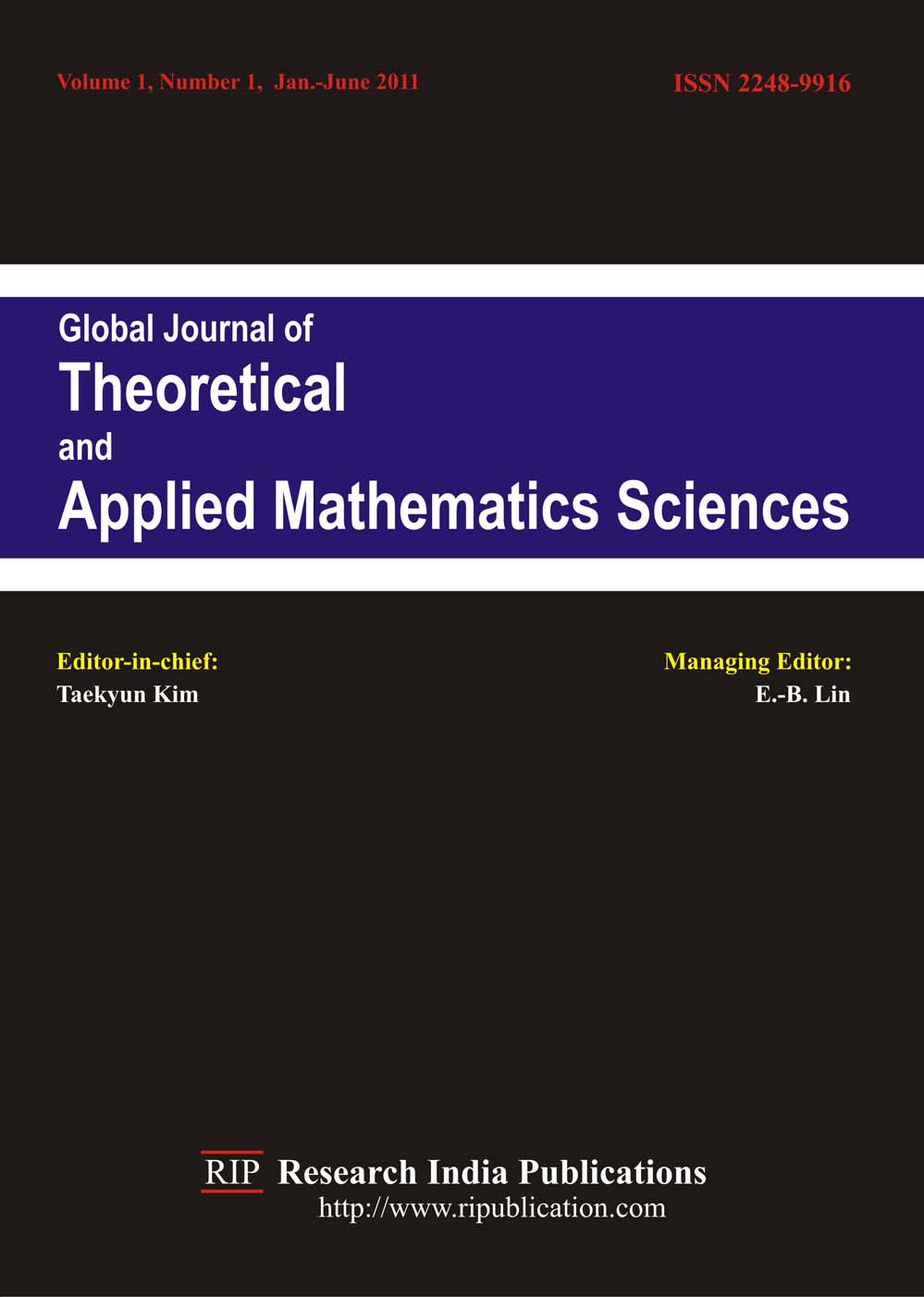 GJTAMS, Global Journal of Theoretical and Applied Mathematics Sciences ...